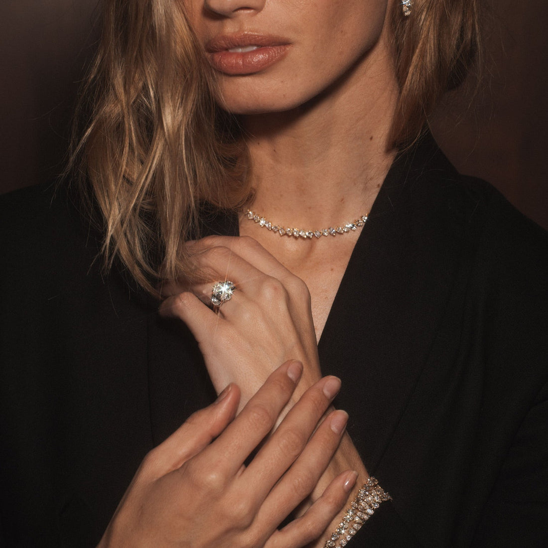 18k Fortuna Tennis Necklace with Diamonds – Logan Hollowell