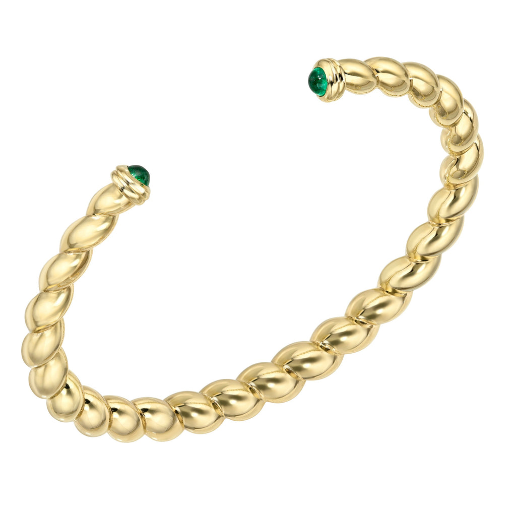 Nautilus Rope Cuff with Emeralds | Ready to Ship – Logan Hollowell