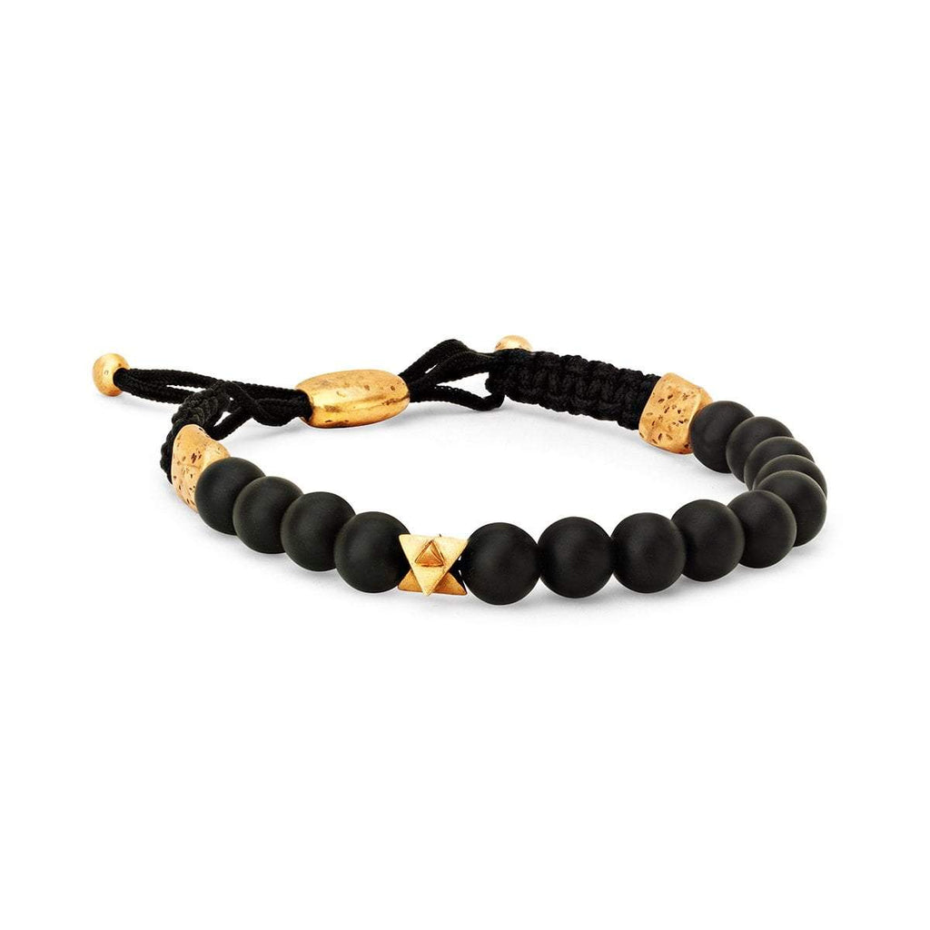 LH x JA Akasha Onyx Mala Bead Bracelet with Brass Merkaba | Ready to S ...