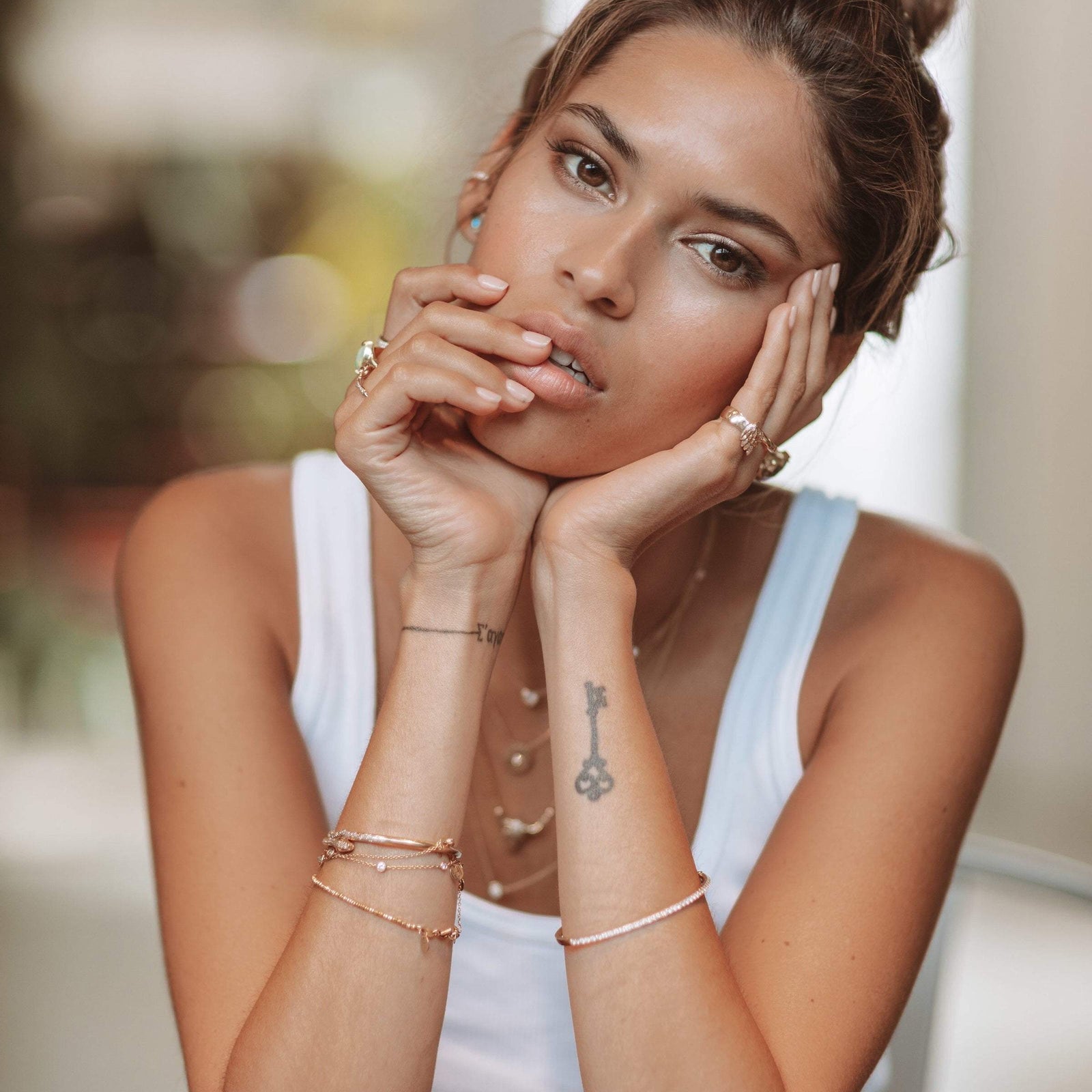 3 Diamond Orbit Bezel Bracelet – Logan Hollowell